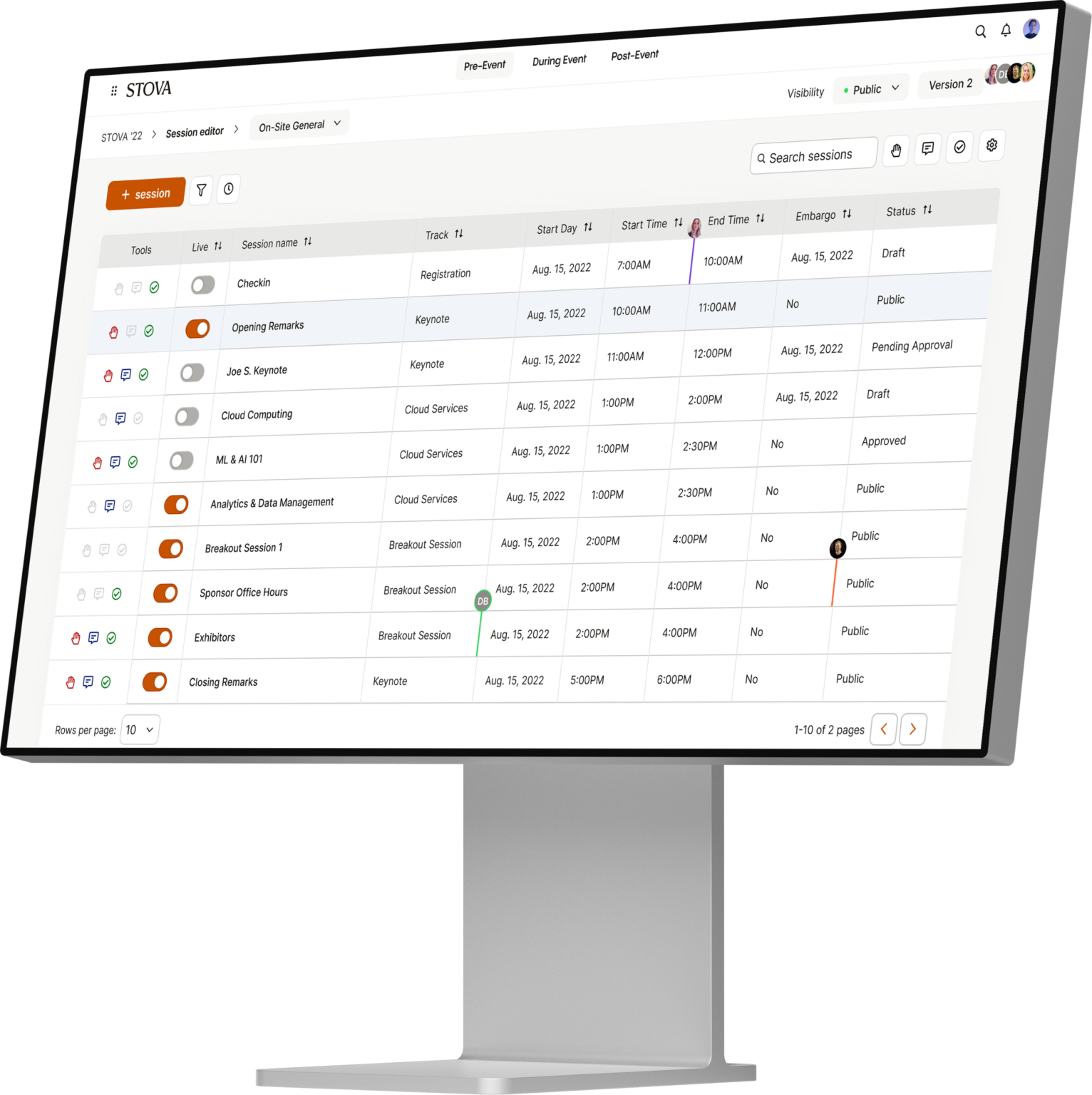 Event Content Management System Stova